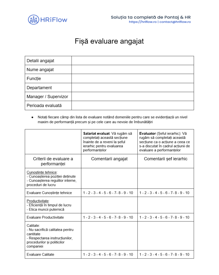 Model fisa de evaluare angajat 2021
