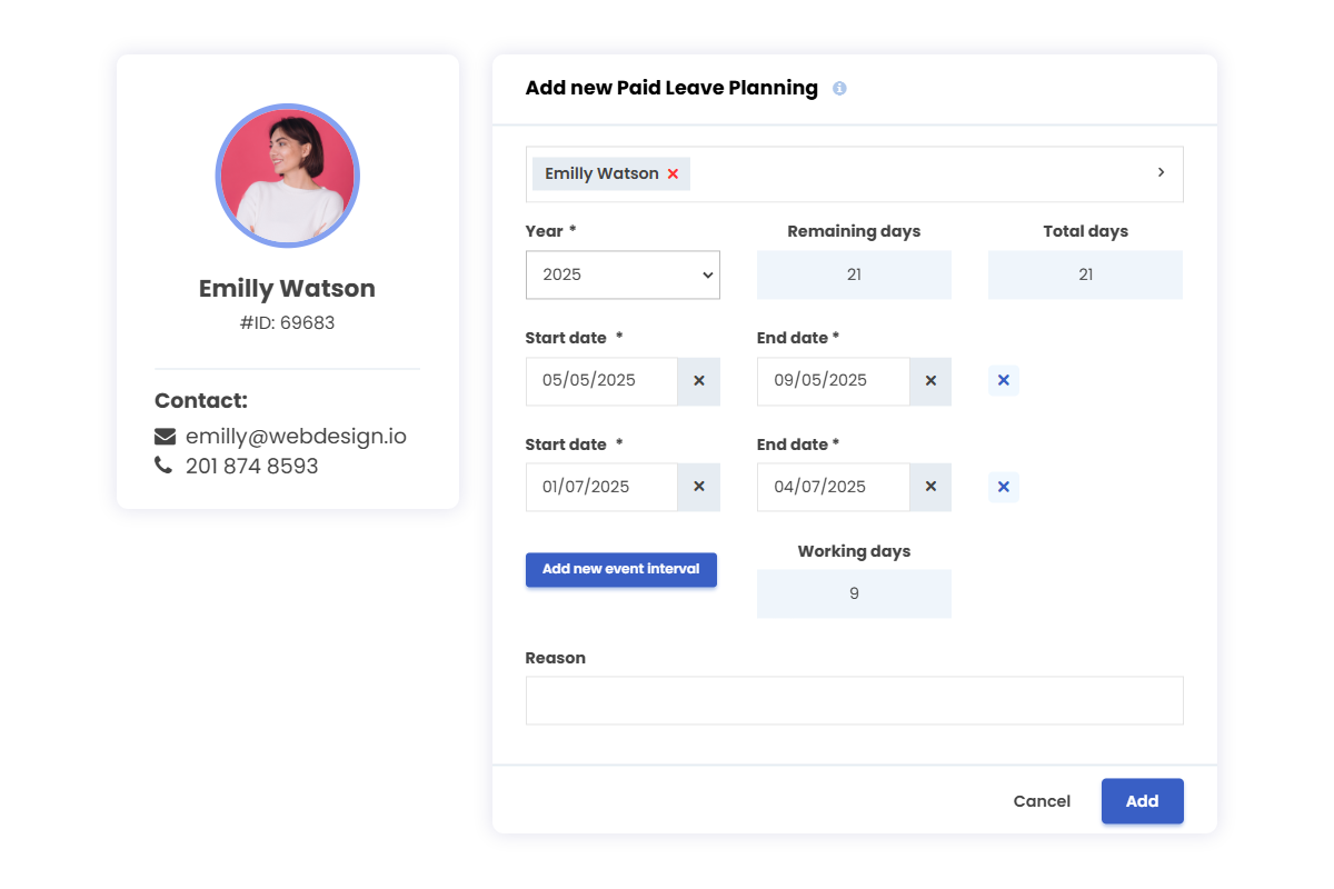 Leave management - Online employee leave software