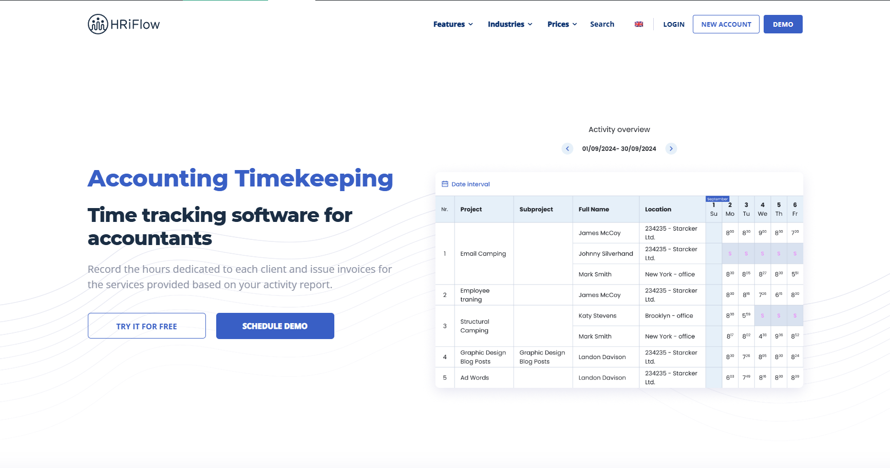 Time Tracking Software for Accountants l HRiFlow
