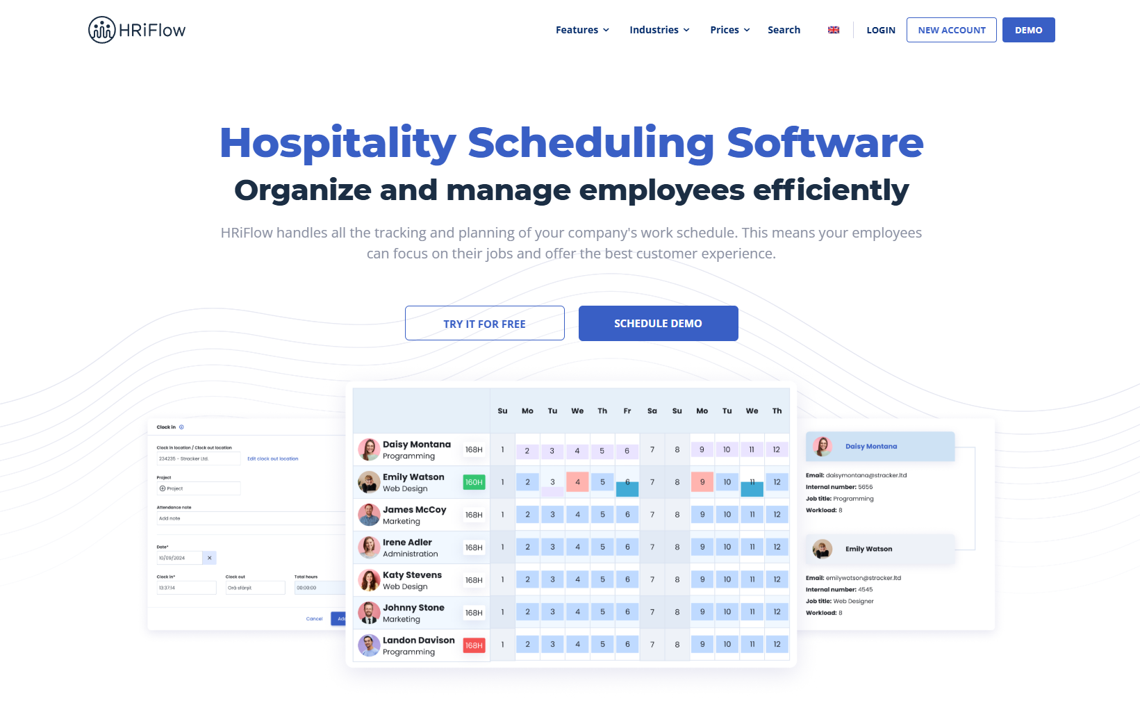 Hospitality Scheduling Software - HRiFlow App