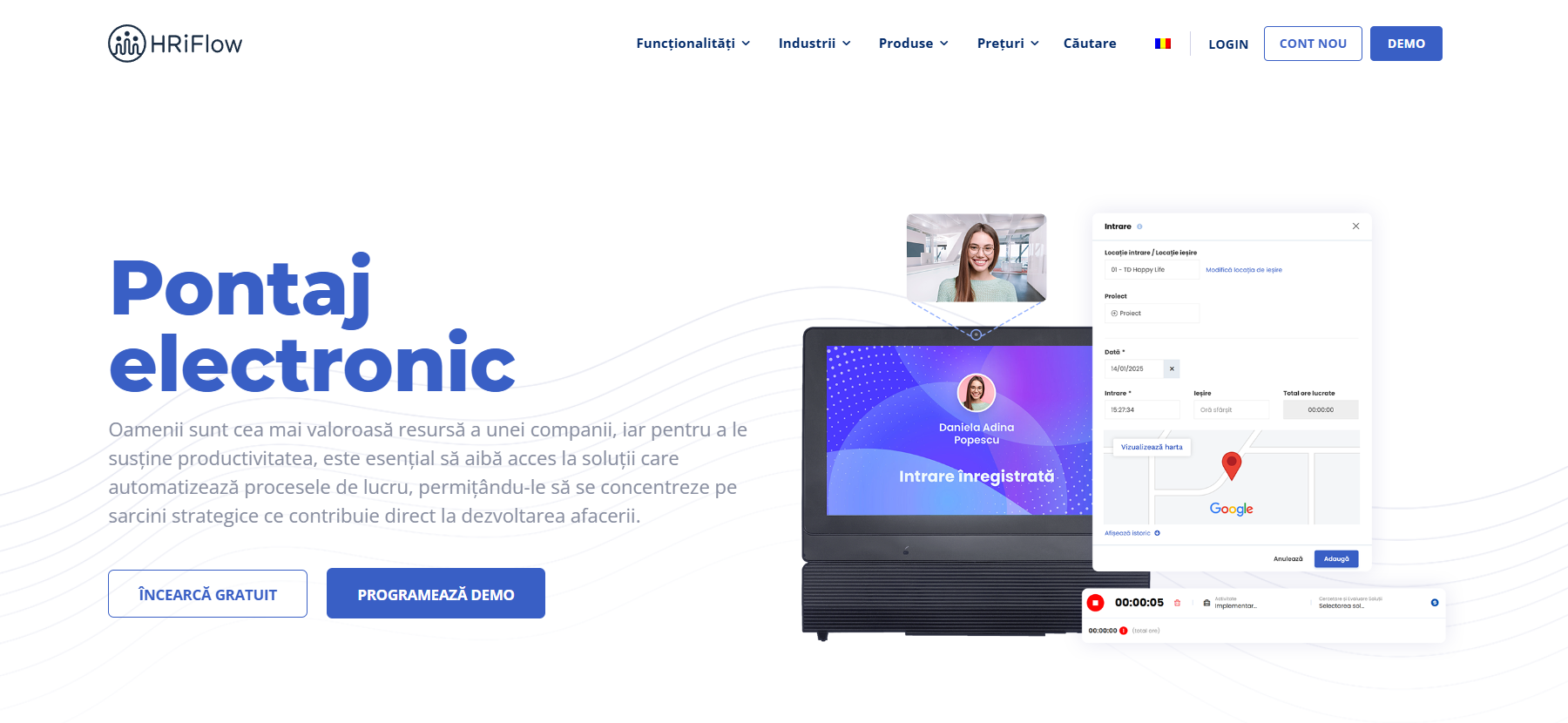Sistem pontaj electronic - HRiFlow